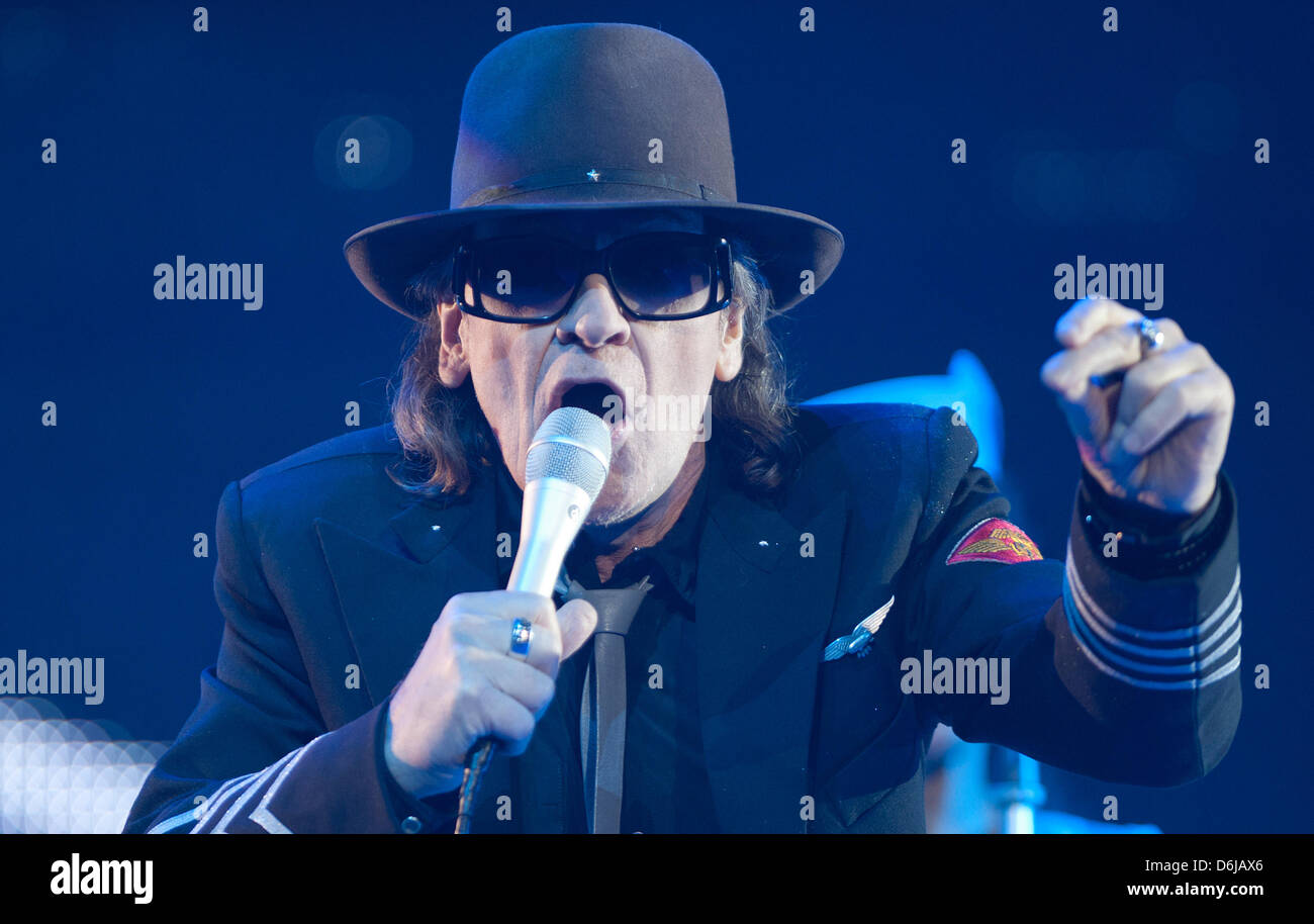 German rock musician and singer performs with his band 'Panikorchester ...