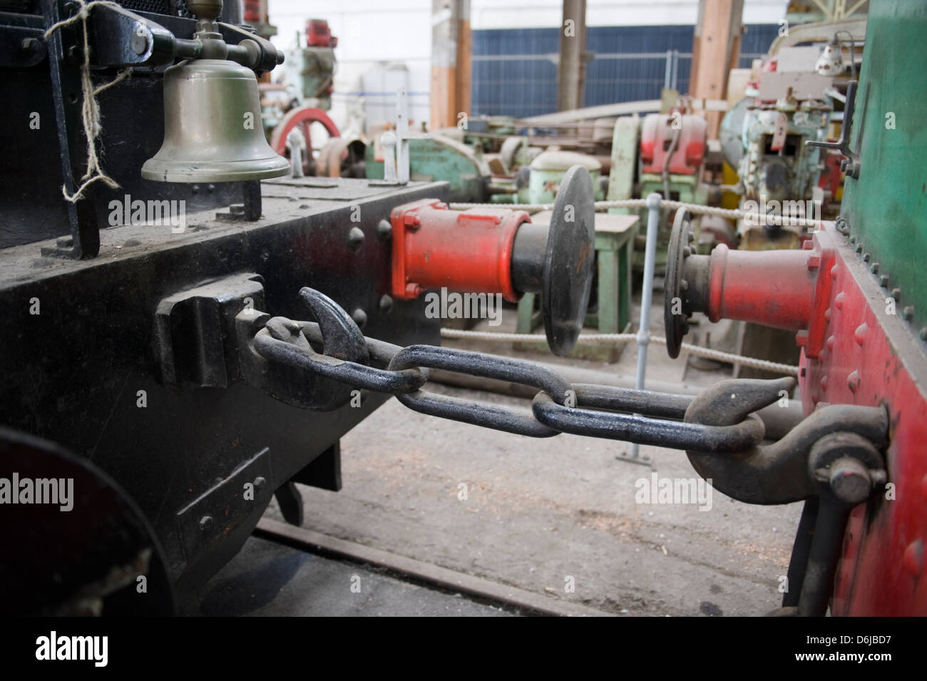 Train Bell and chain linked Stock Photo - Alamy