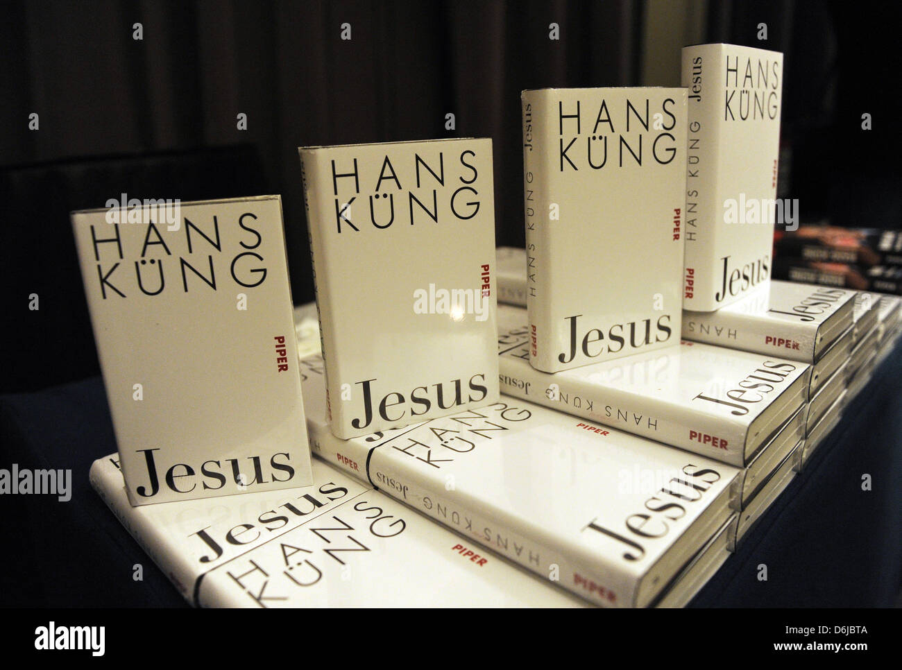 Editions of 'Jesus' by Hans Kueng are presented during its premiere at ...
