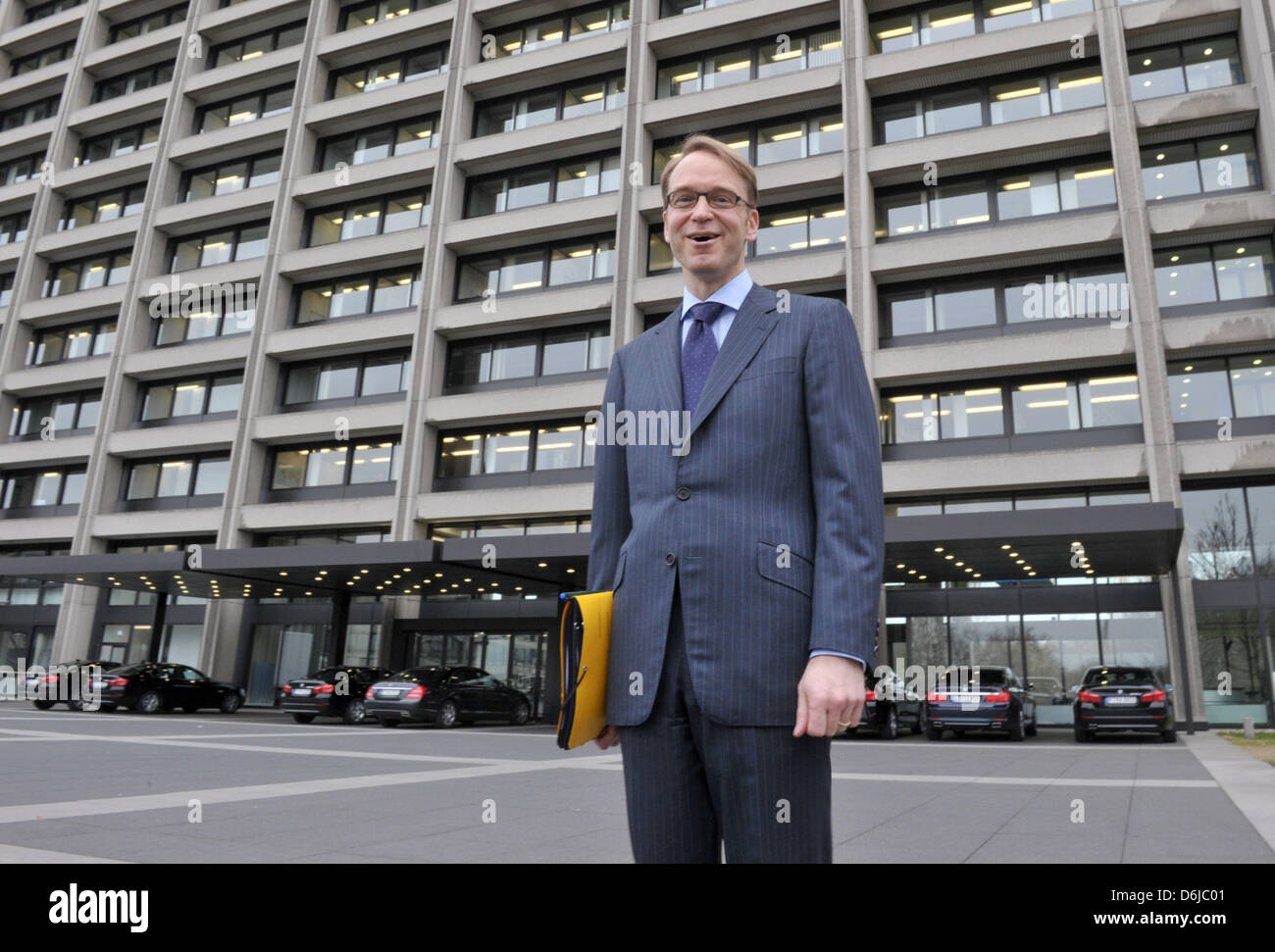Bundesbank President Jens Weidmann arrives for the Bundesbank annual ...