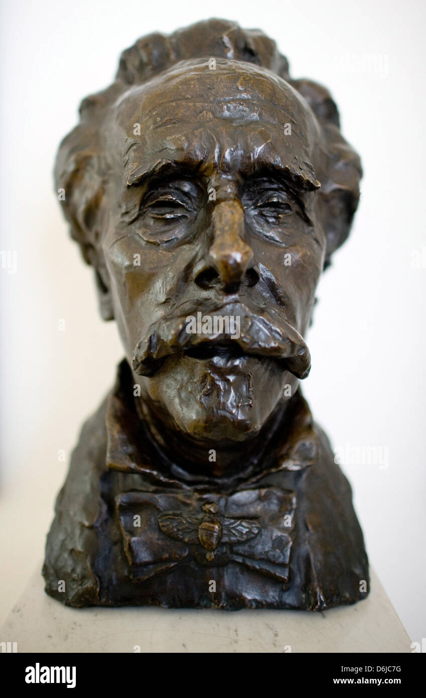 A bust of Karl May is pictured at the Karl May Museum is pictured in ...