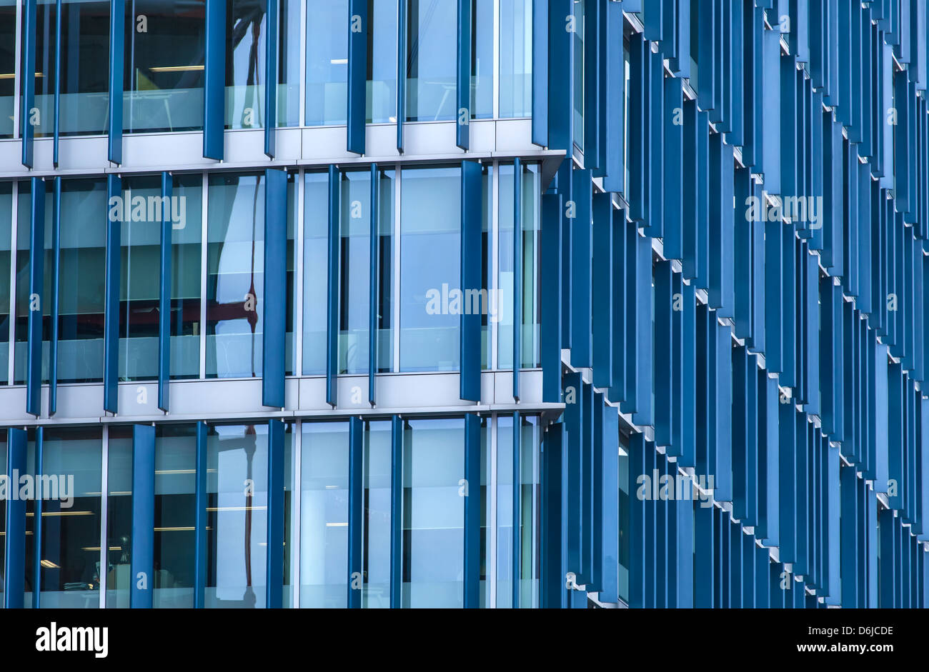 Facade of Blue Fin Building Stock Photo - Alamy