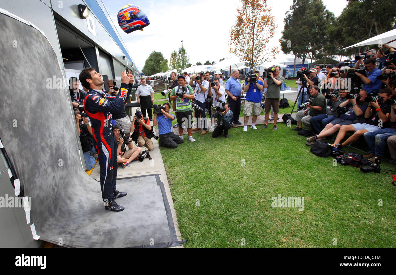 Australian Formula One driver Mark Webber of Red Bull during the photo ...