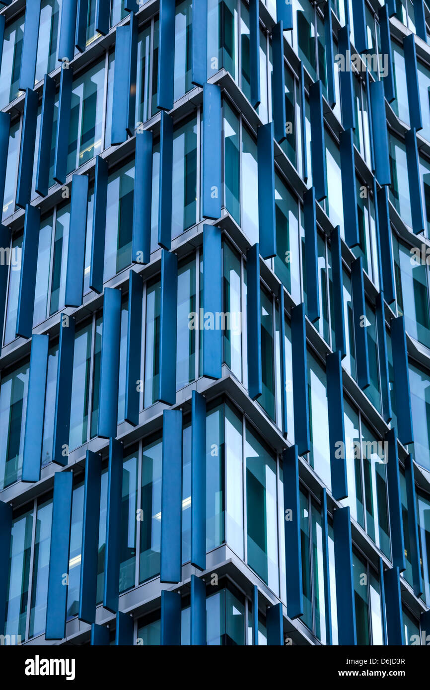 Facade of Blue Fin Building Stock Photo - Alamy