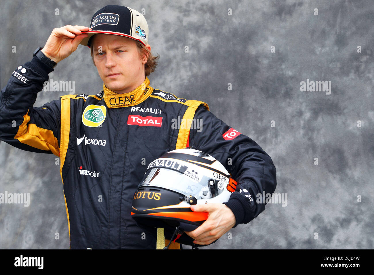 Finnish Formula One driver Kimi Raikkonen of Lotus during the photo ...