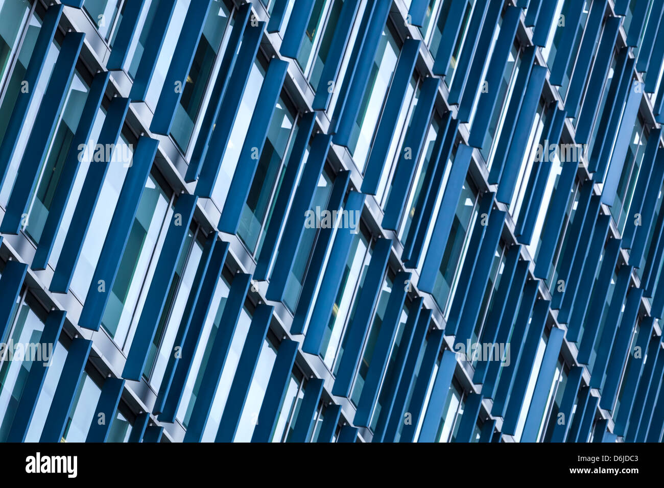 Facade of Blue Fin Building Stock Photo - Alamy