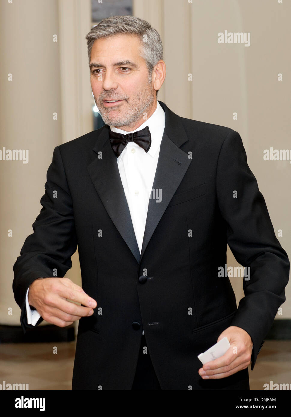 George Clooney arrives for the Official Dinner in honor of Prime ...