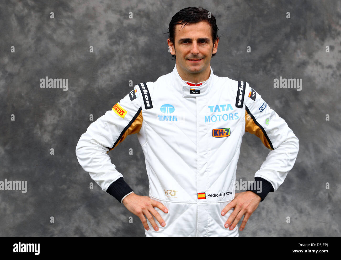 Spanish Formula One driver Pedro de la Rosa of HRT during the photo ...