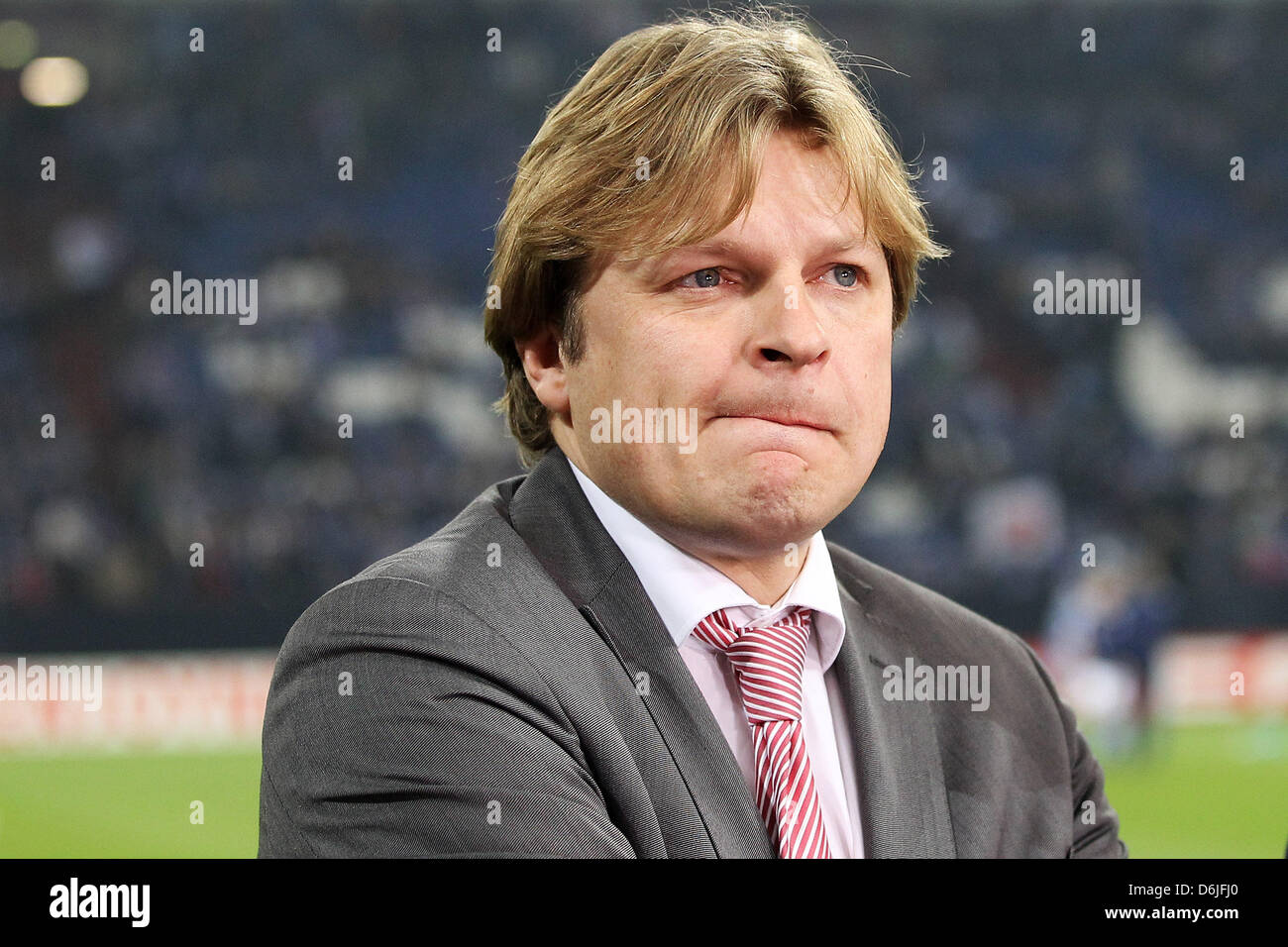 Enschede's assistant coach Youri Mulder is pictured before the Europa ...