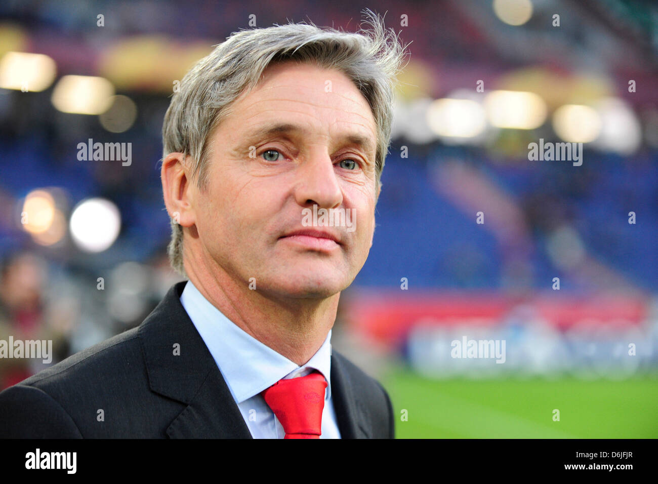 Liege's head coach Jose Riga stands before the Europa League match ...