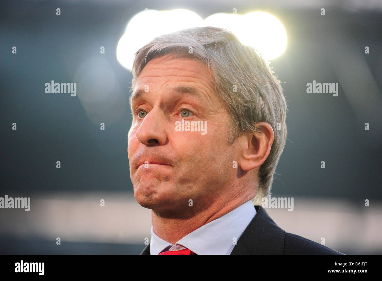 Liege's head coach Jose Riga stands before the Europa League match ...