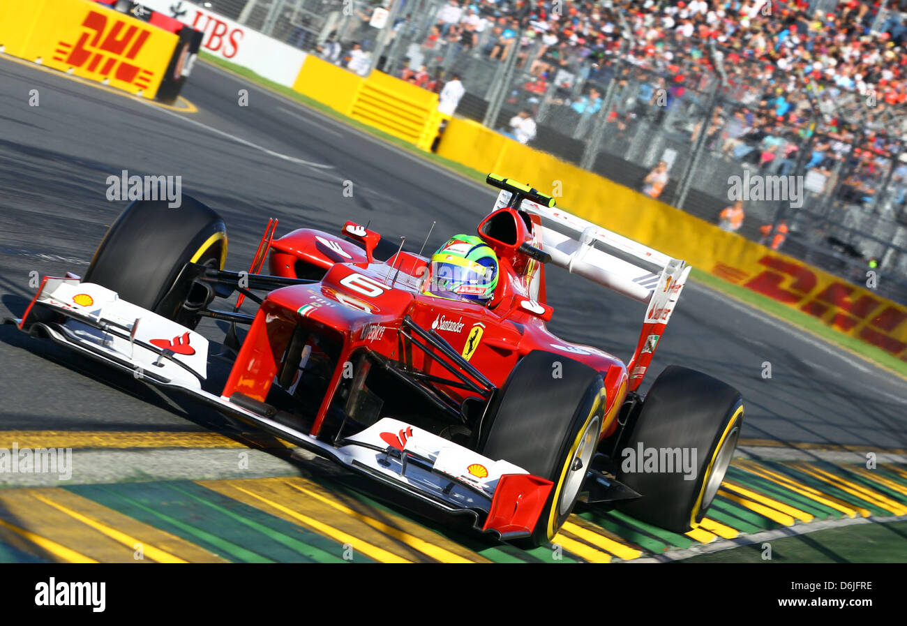 Brazilian Formula One driver Felipe Massa of Ferrari drives his car ...
