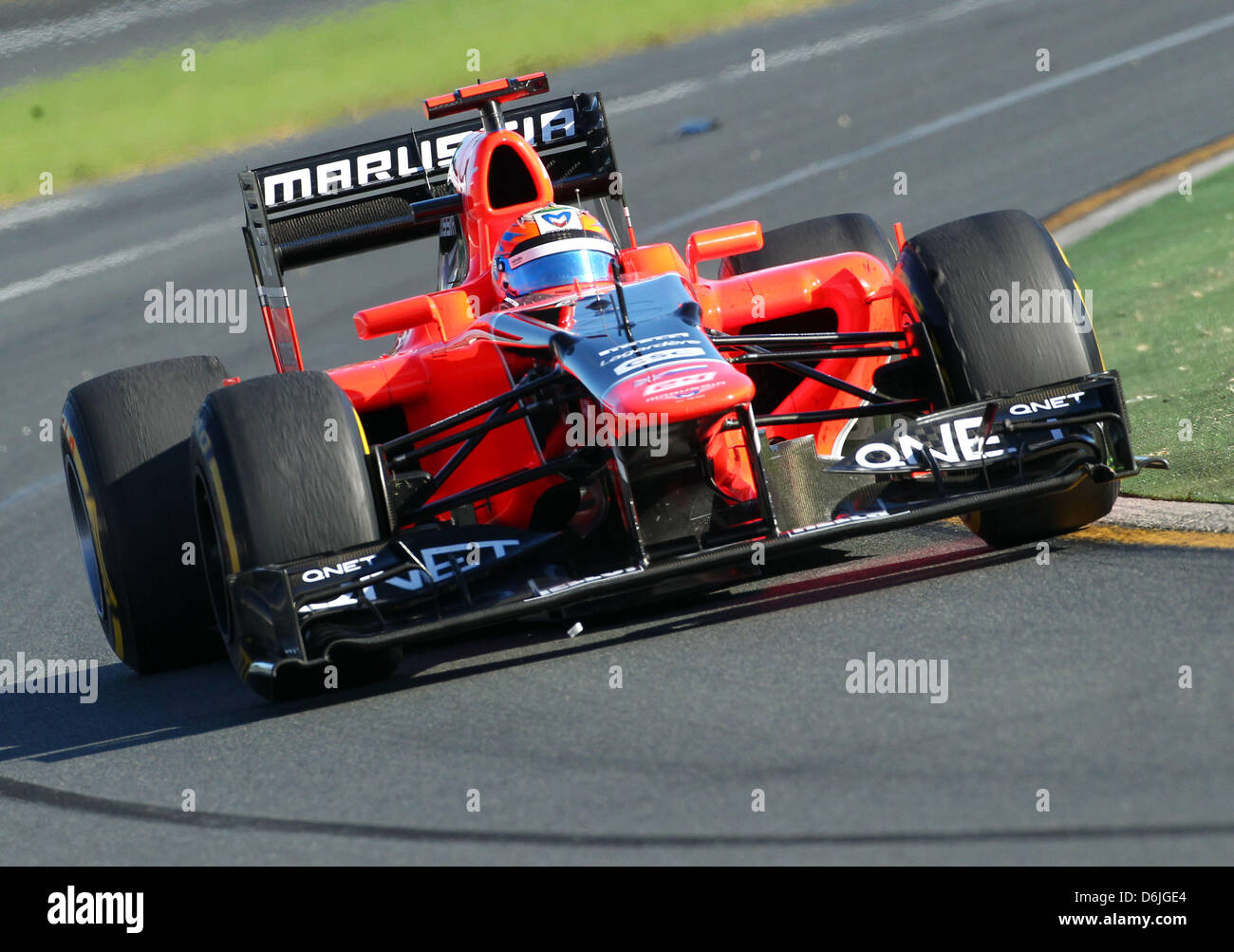 German Formula One driver Timo Glock of Marussia steers his car during ...