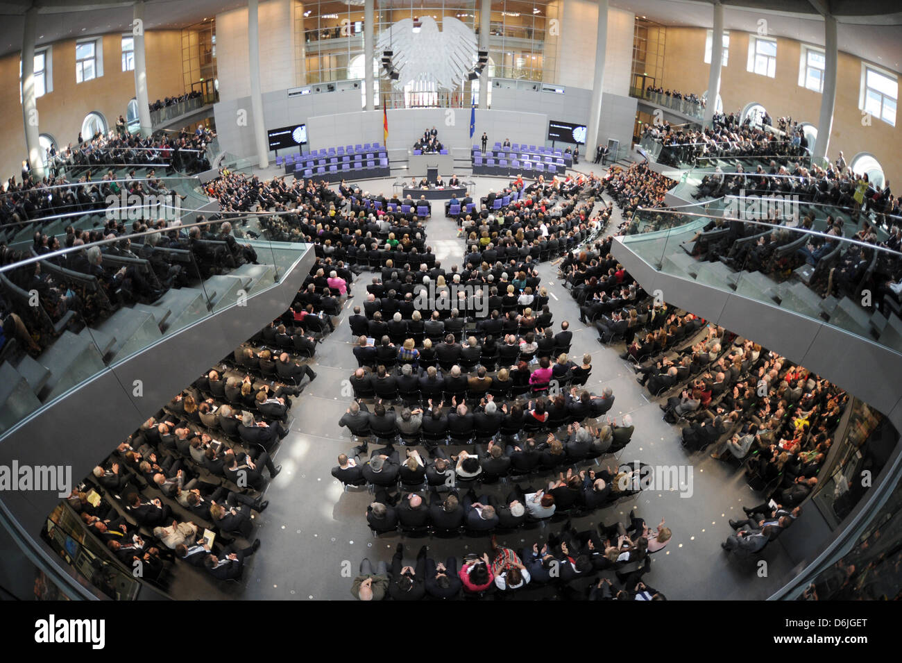 Electoral delegates are pictured during the Federal Assembly at the ...
