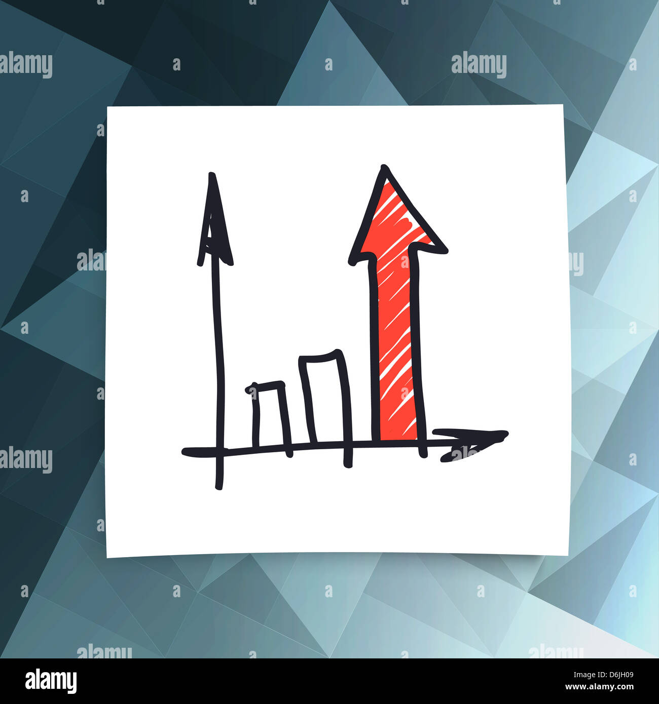 Red success arrow on abstract business background Stock Photo - Alamy