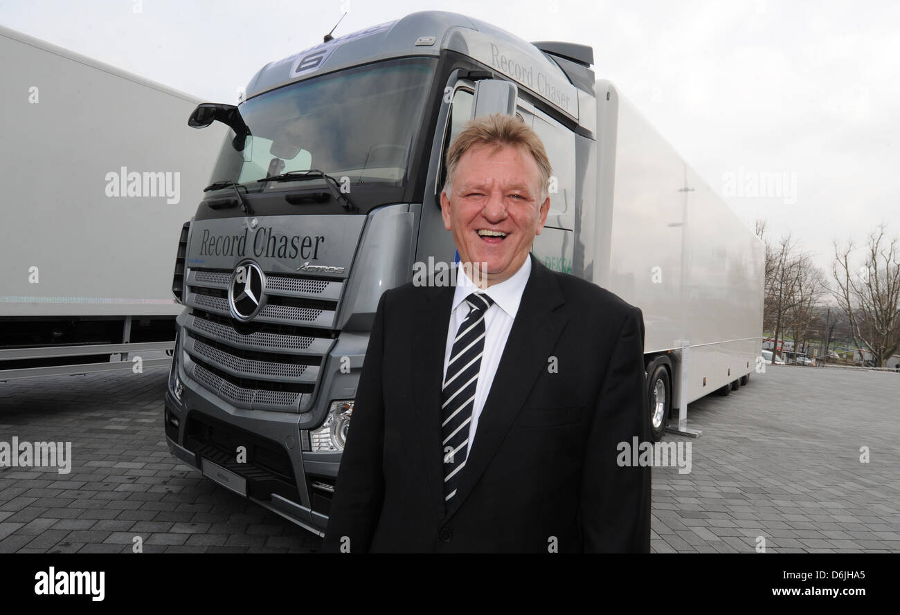 Head of the Daimler truck devision, Andreas Renschler, stands in front ...