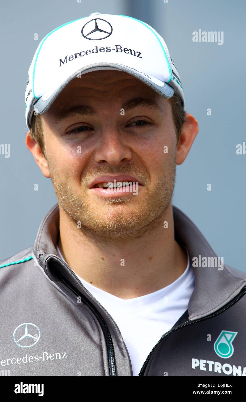 German Formula One driver Nico Rosberg of Mercedes GP seen during the ...
