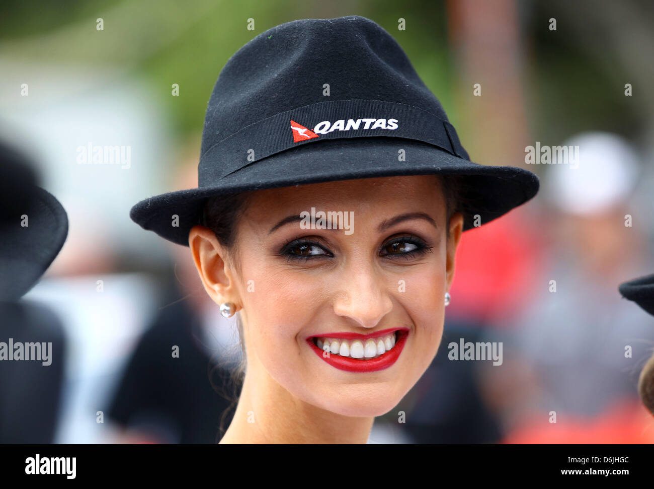 A Grid girl seen during the Australian Formula 1 Grand Prix at the ...