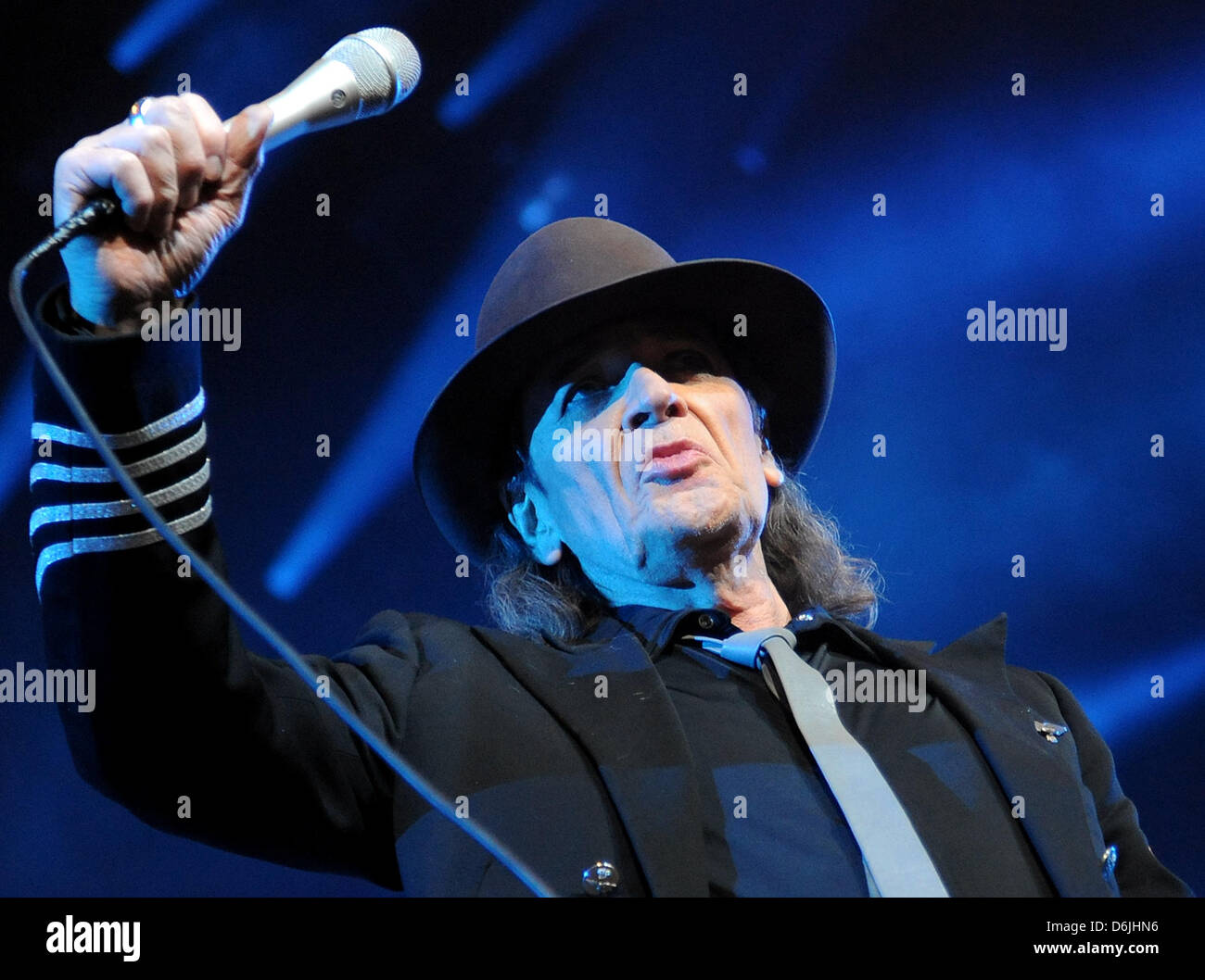 German singer Udo Lindenberg performs on stage at O2 World in Berlin ...