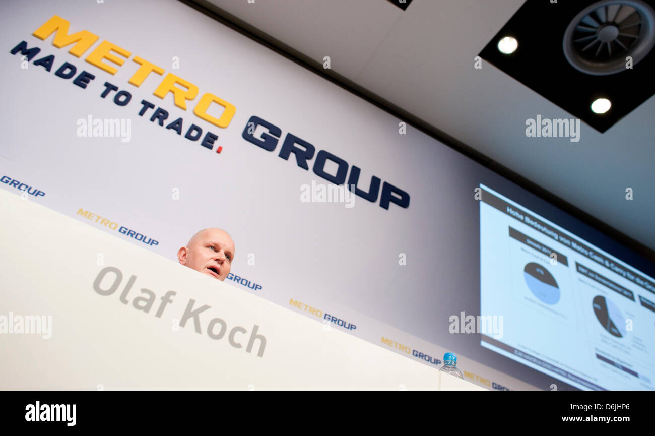 Metro Group CEO Olaf Koch attends the company's balance press ...