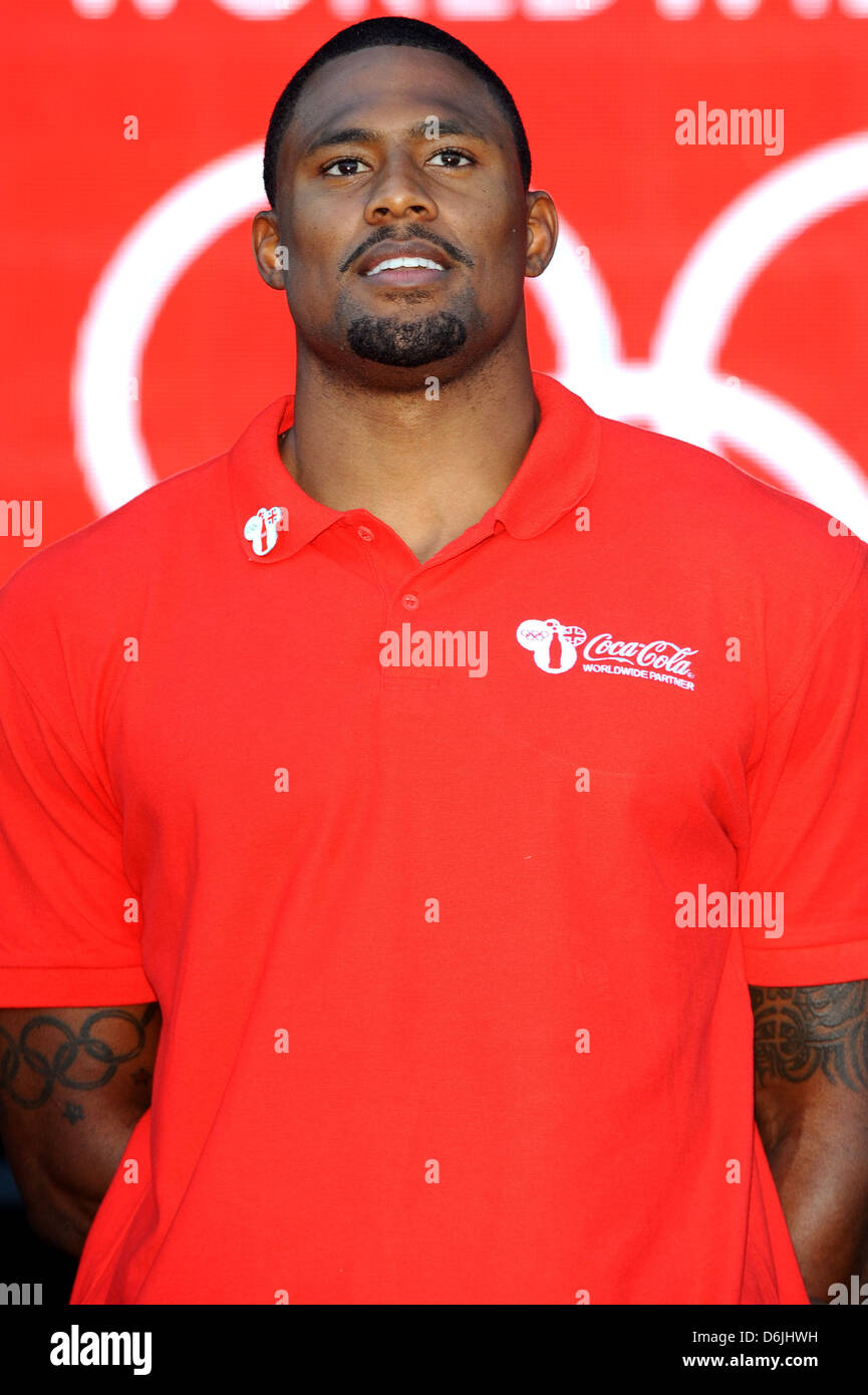 Olympic hopeful David Oliver (USA 110m Hurdler) Launch of Coca-Cola's ...