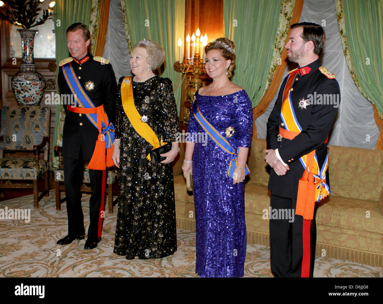 Henri Grand Duke of Luxembourg (L-R), Queen Beatrix of the Netherlands ...