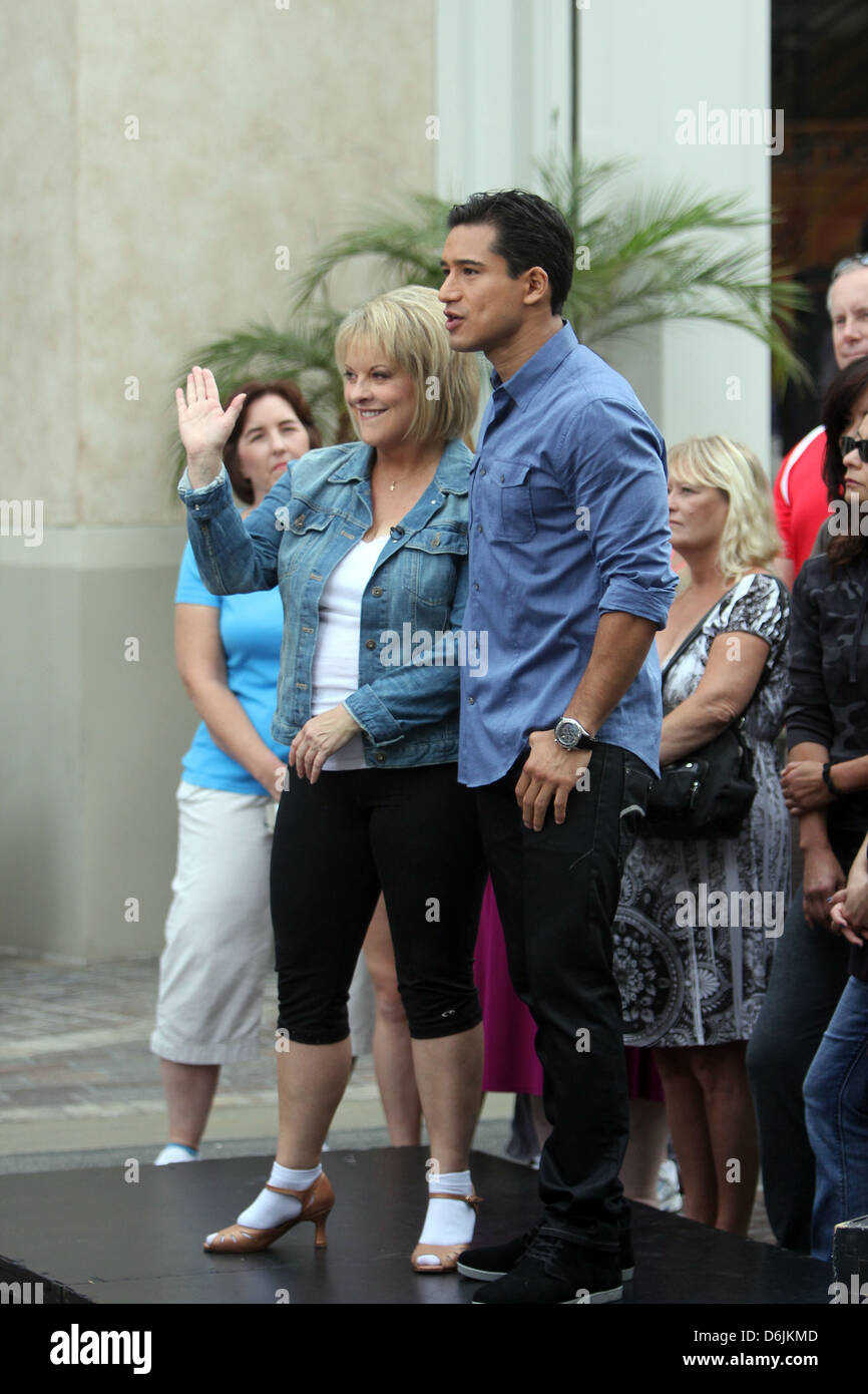 Nancy Grace at The Grove to film an appearance with Mario Lopez for the ...