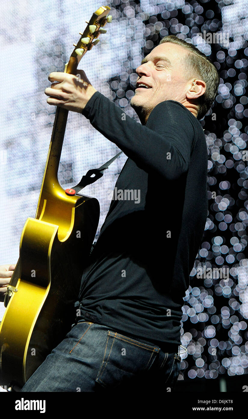 Bryan Adams performs on stage during a concert in Cologne, Germany, 21 ...