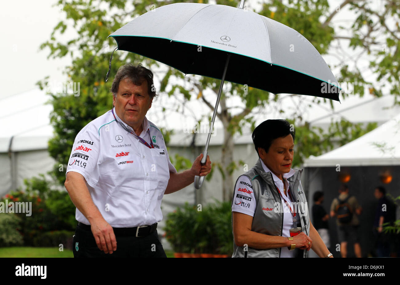The chief motorsport of Mercedes AMG, German Norbert Haug arrives in ...
