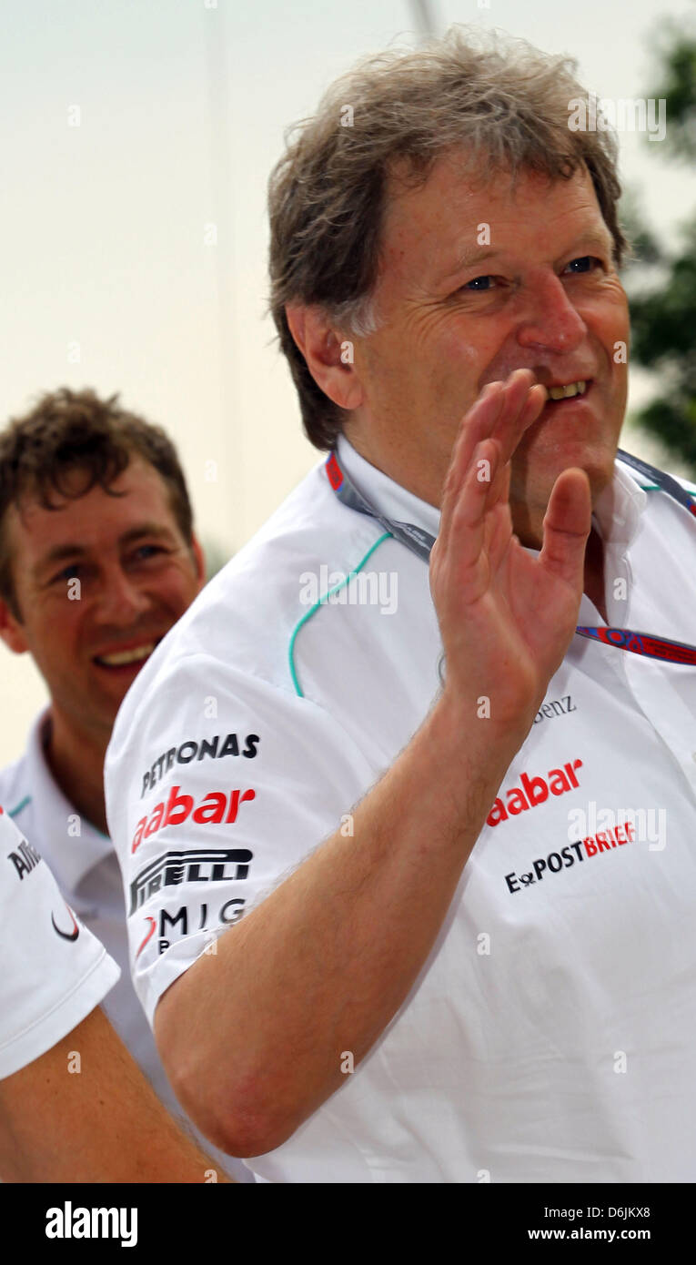 The chief motorsport of Mercedes AMG, German Norbert Haug arrives in ...