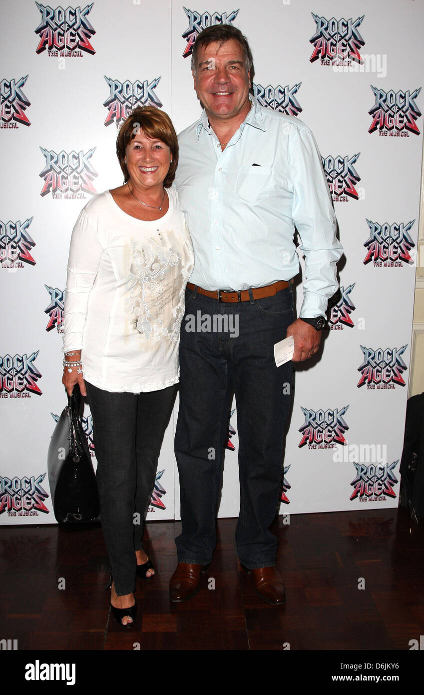 Sam Allardyce with his wife Rock of Ages the musical gala - Inside ...