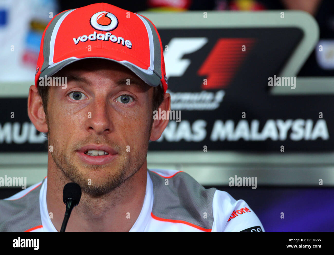 British Formula One driver Jenson Button of McLaren Mercedes seen ...