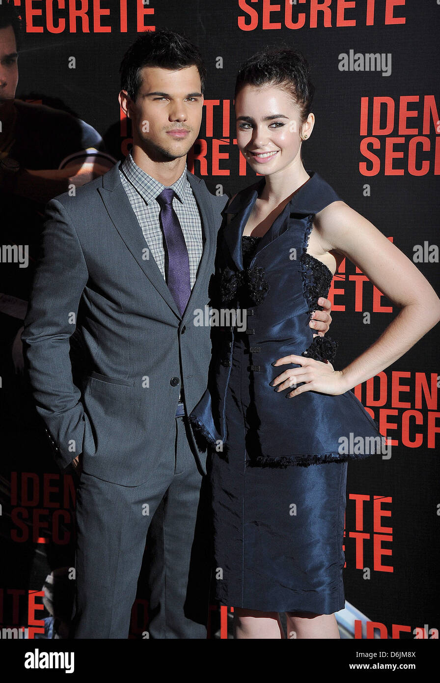 Taylor Lautner, Lily Collins French Premiere of 'Abduction' held at the ...