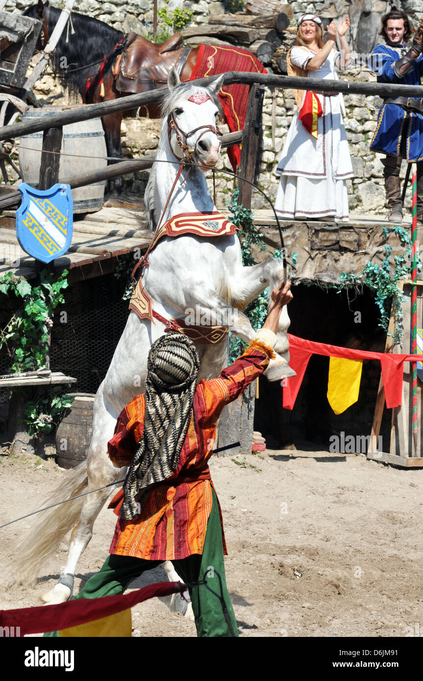 Medieval horse display and show - the 'Legend of the Knights' at ...