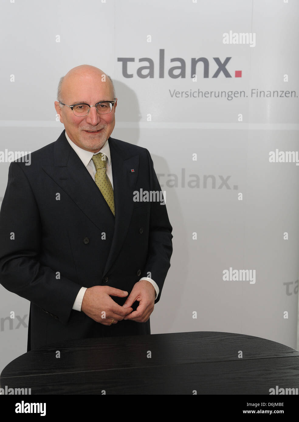 CEO of the insurance group Talanx, Herbert Haas, smiles during a press ...