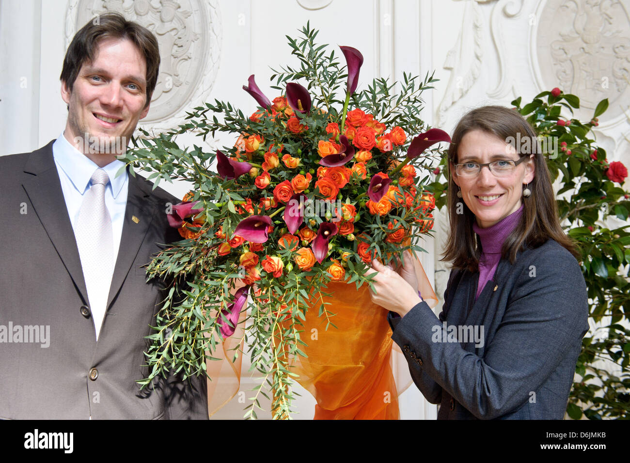 Count Bjoern Bernadotte and Countess Bettina Bernadotte pose in ...