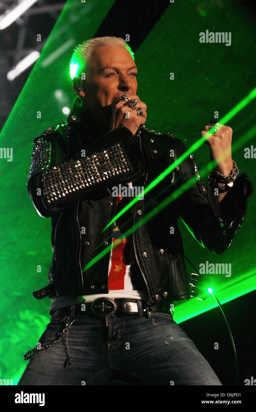 H.P. Baxxter, singer of the band Scooter, performs during the beginning ...