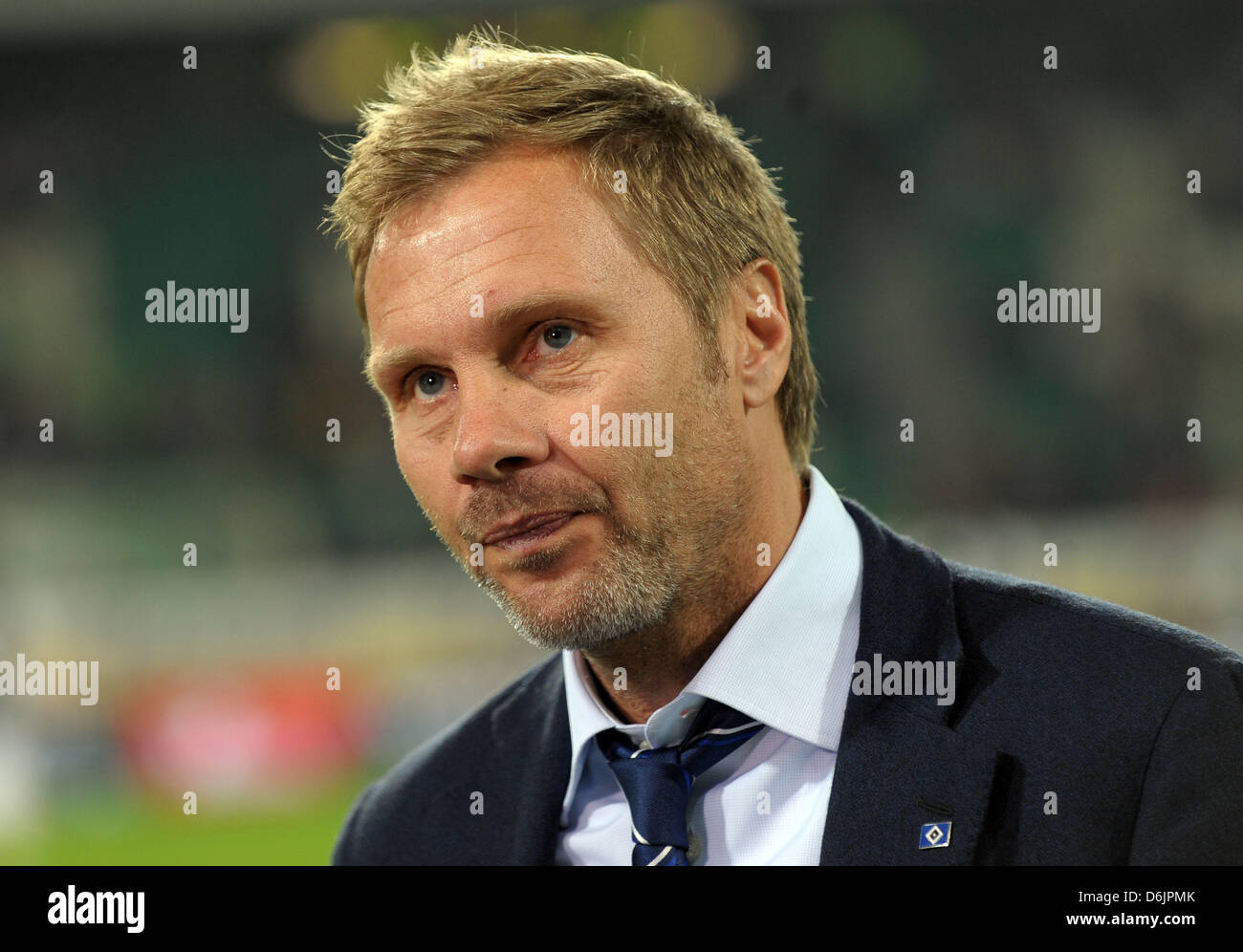 Hamburg's head coach Thorsten Fink is pictured pior to the Bundesliga ...