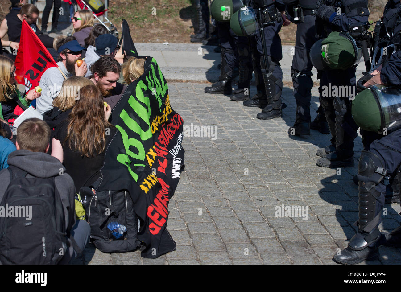 Police in neo nazi demonstration in hi-res stock photography and images ...