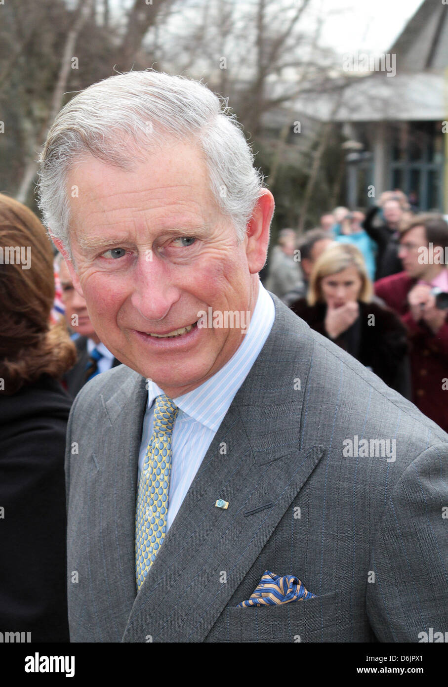 Prince charles grey suit hi-res stock photography and images - Alamy