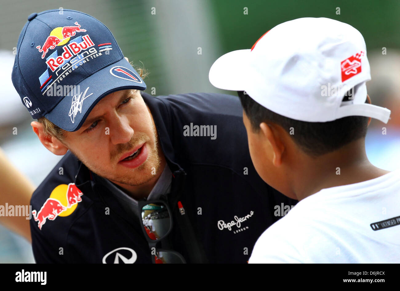 German Formula One driver Sebastian Vettel of Red Bull seen during the ...