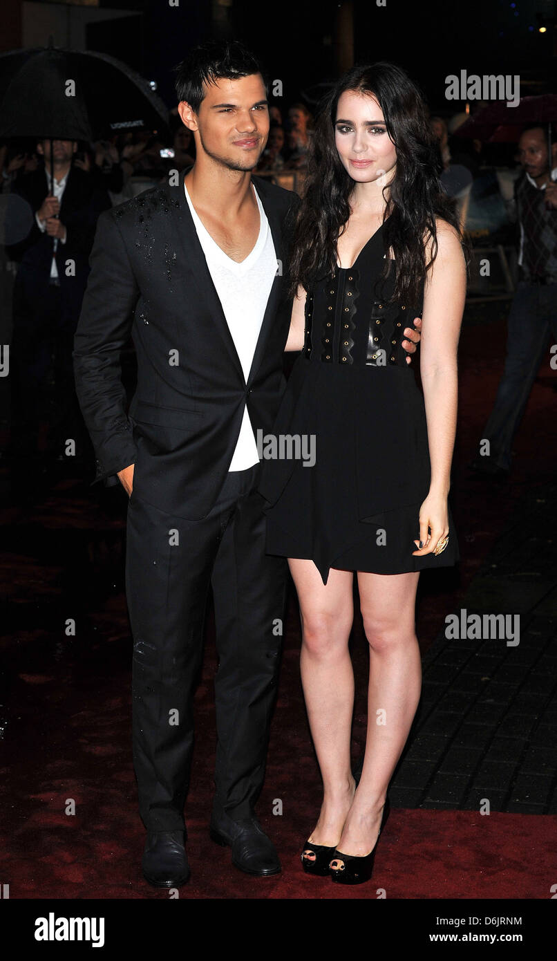 Taylor Lautner, Lily Collins UK premiere of 'Abduction' held at the BFI ...