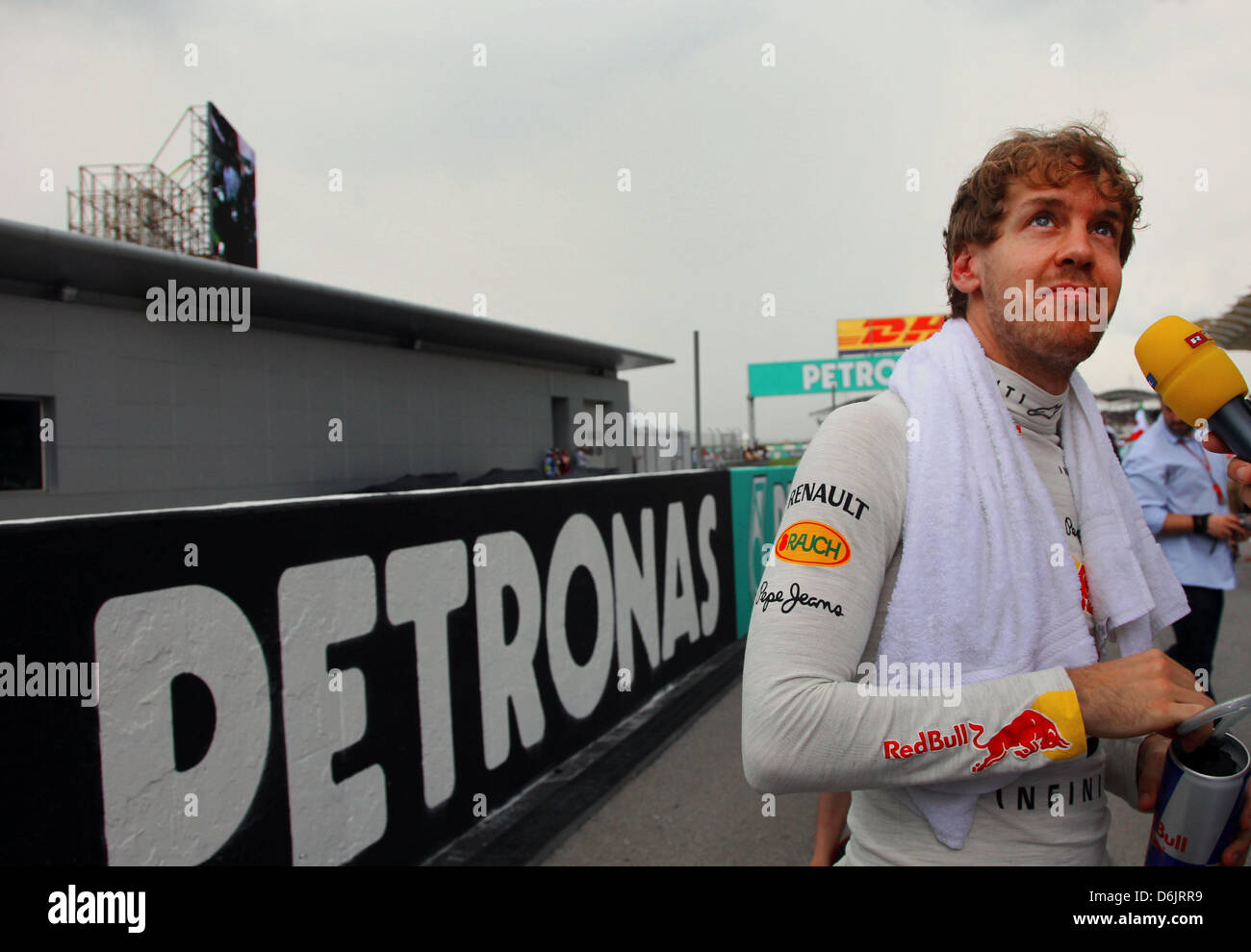 German Formula One driver Sebastian Vettel of Red Bull seen in the ...