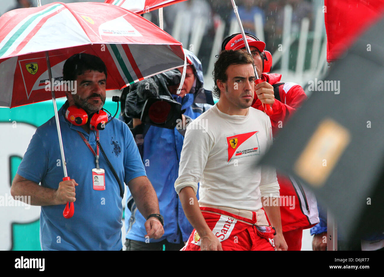 Spanish Formula One driver Fernando Alonso of Ferrari seen during the ...