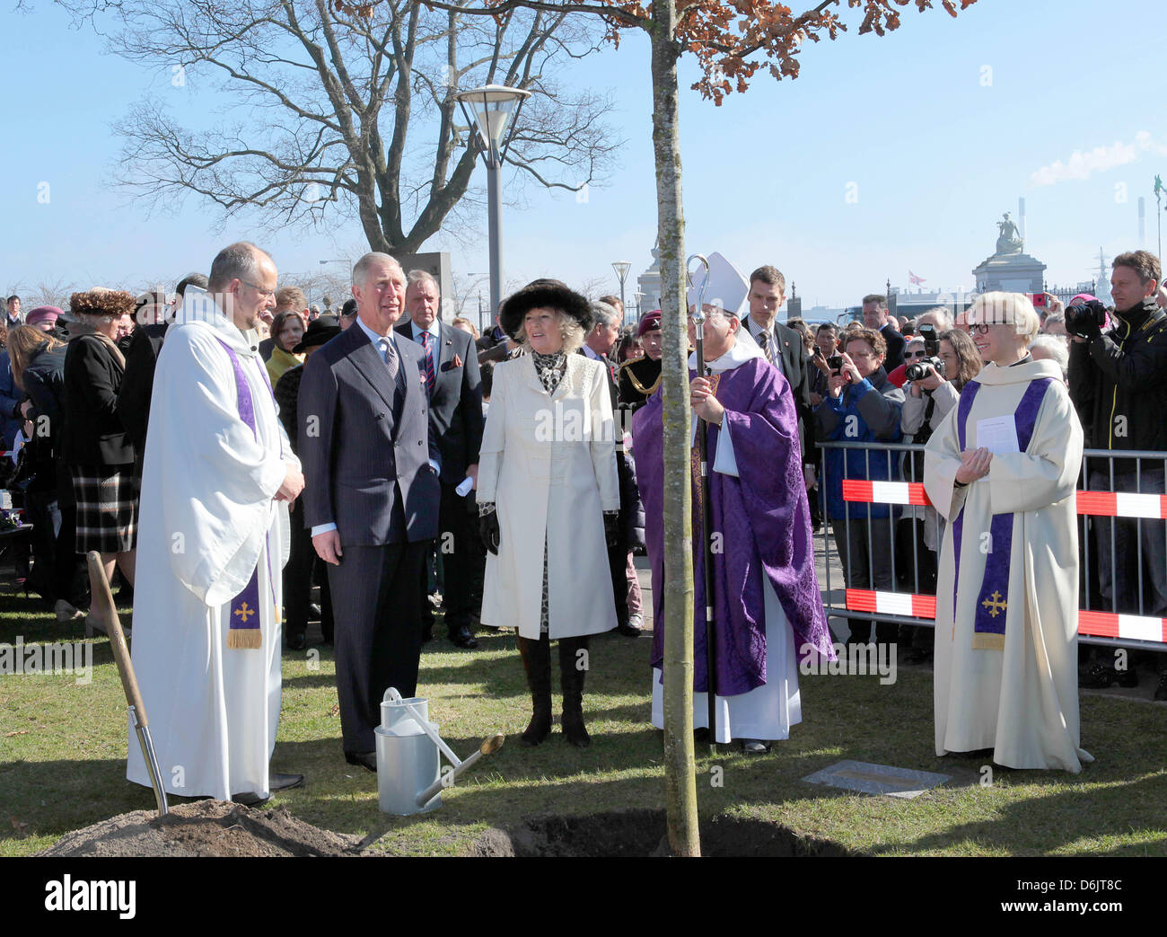 Prince Charles and the Duchess of Cornwall as they attend a service of ...