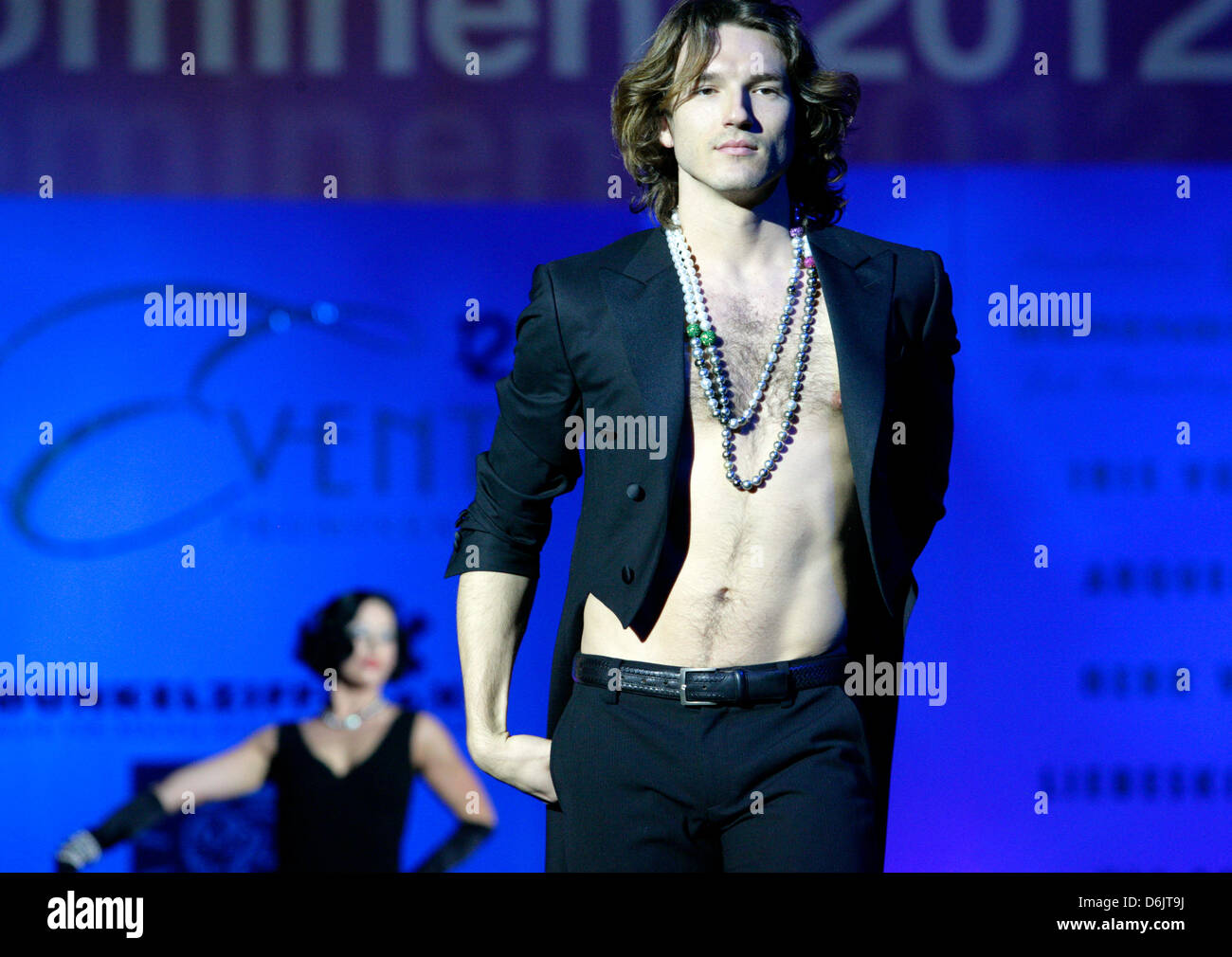 Musical actor Pepe Munoz presents fashion during the fashion show ...