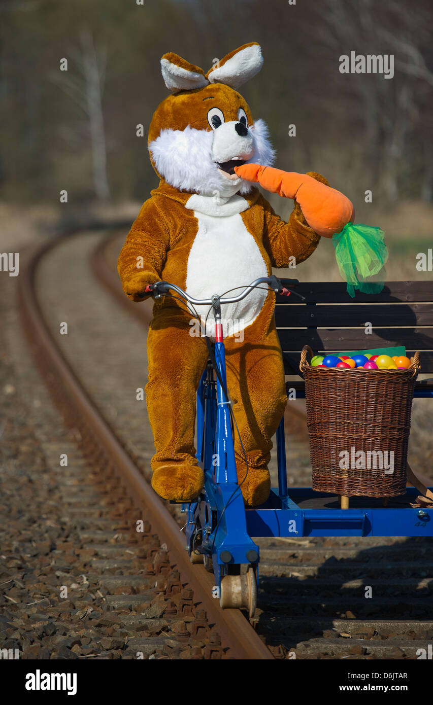 FILE - A file illustration dated 23 March 2012 shows an Easter bunny ...