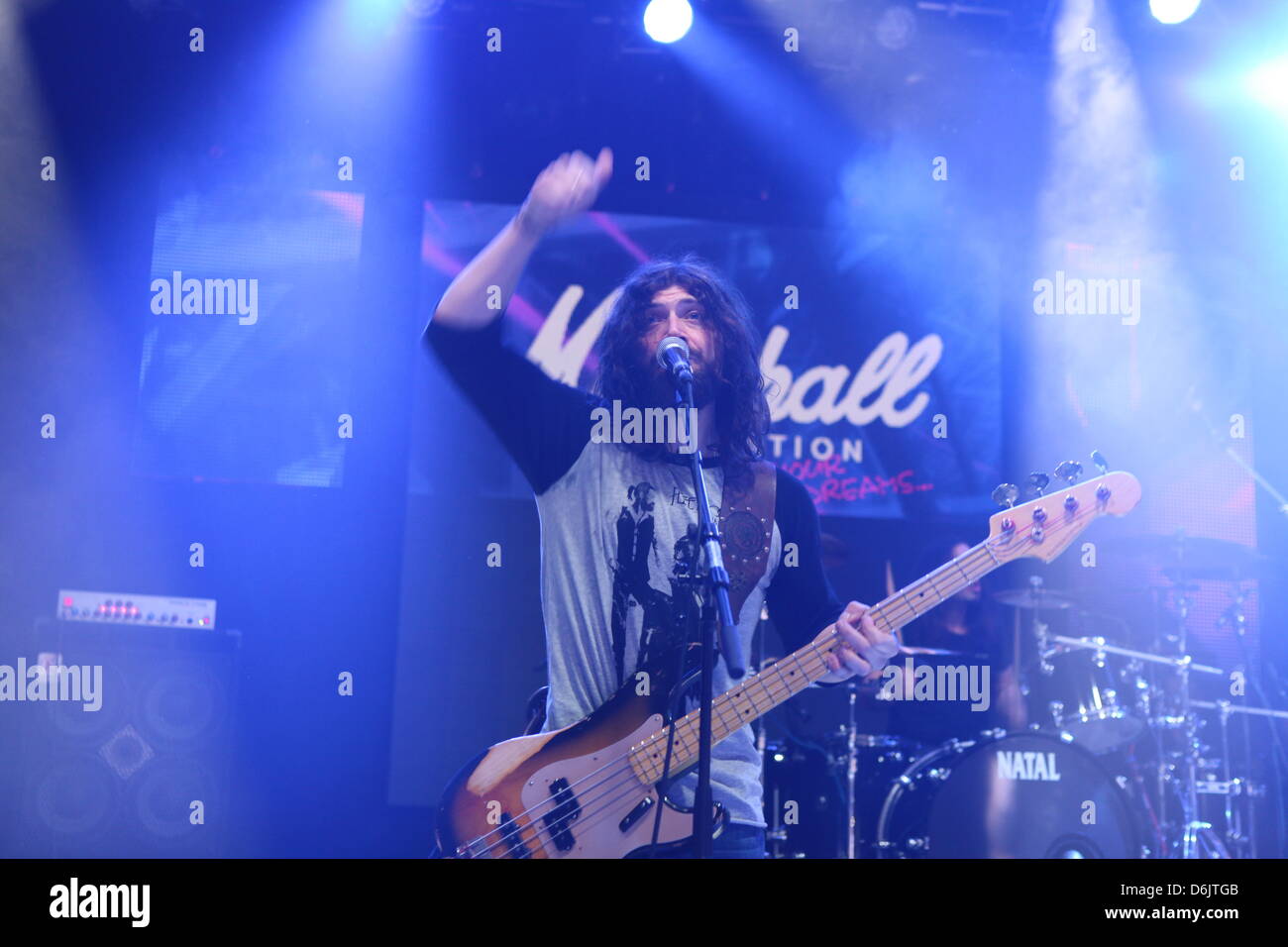 Bassist Michael Devin of the British hardrock band 'Whitesnake ...