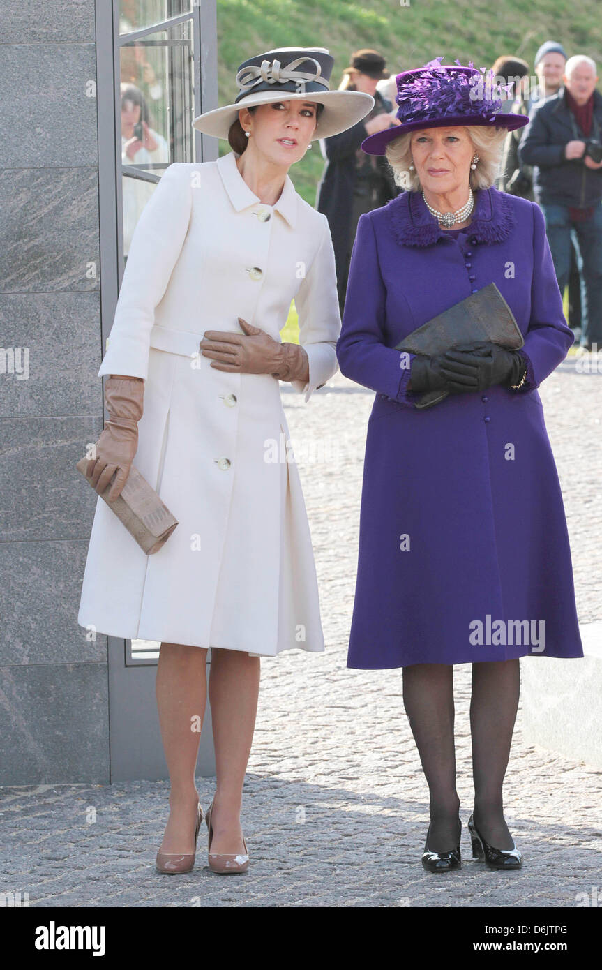 Crown Princess Mary of Denmark (L) and Britain's Camilla, Duchess of ...