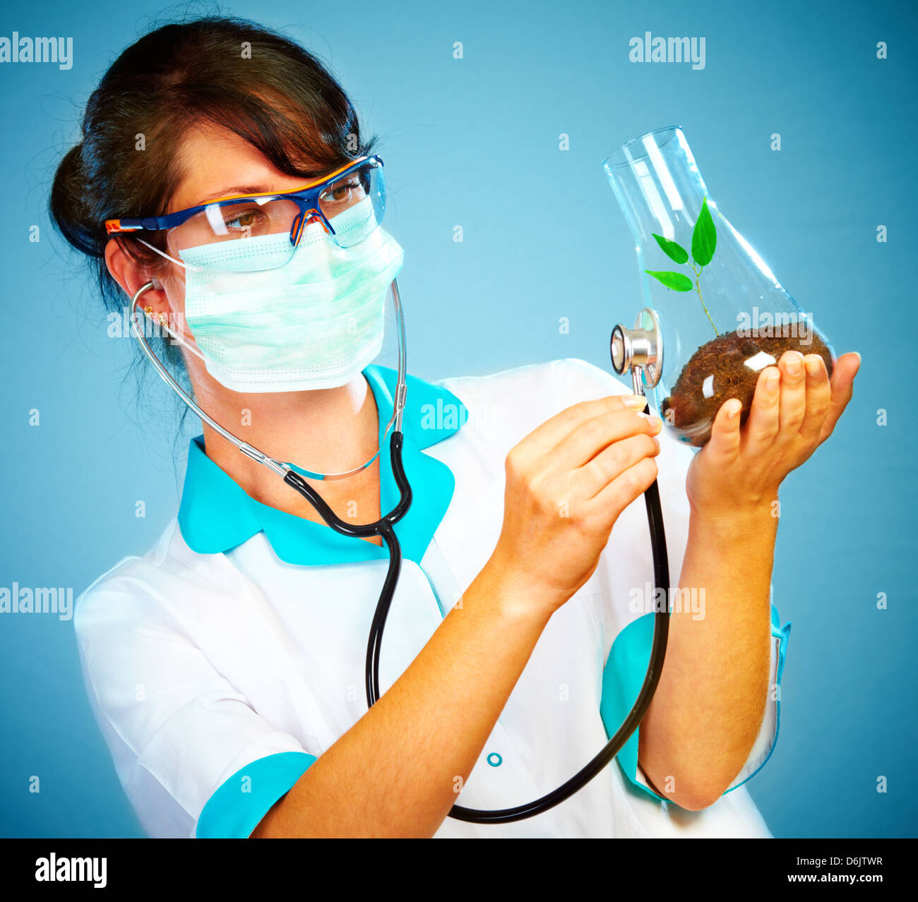 doctor checking the health of his subject Stock Photo - Alamy